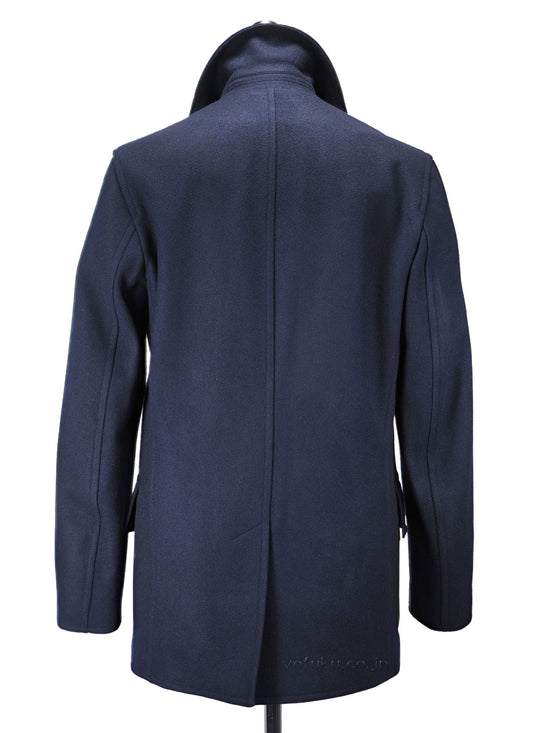GLOVERALL MC7690/EM CHURCHILL Reefer Coat NAVY グローバーオール Pコート ネイビー ...