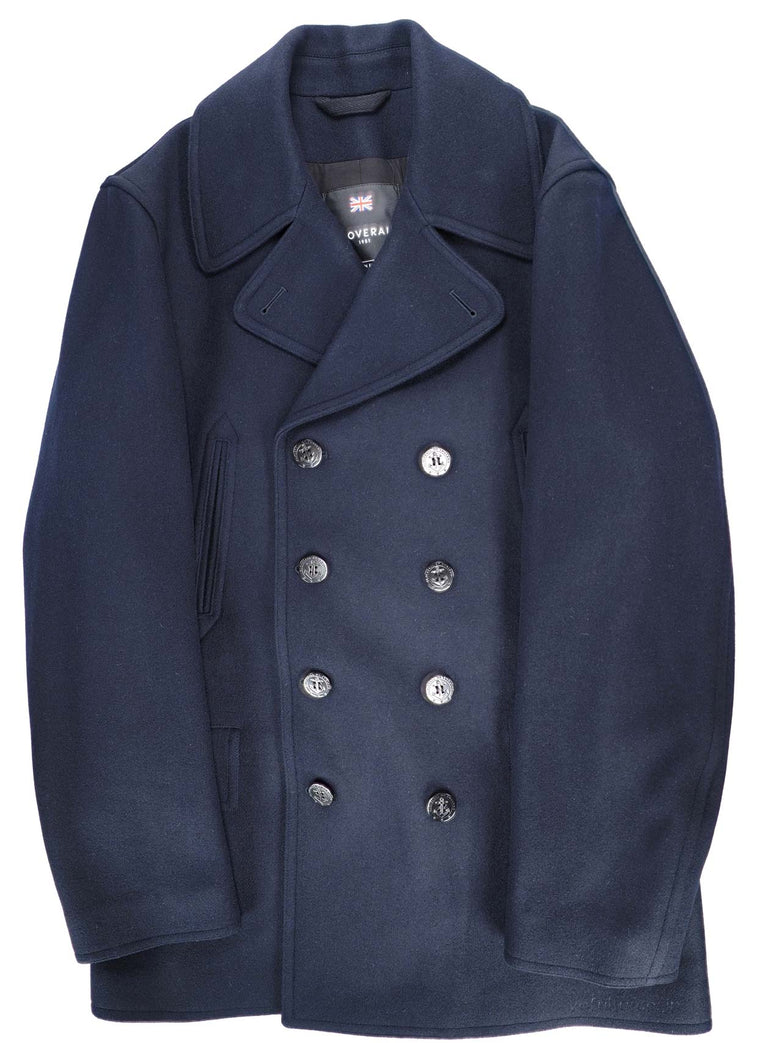 GLOVERALL MC7690/EM CHURCHILL Reefer Coat NAVY グローバーオール Pコート ネイビー ...
